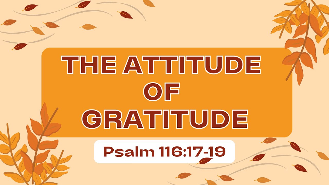 CCF Thanksgiving 2023 The Attitude of Gratitude 2023 11 19 - YouTube