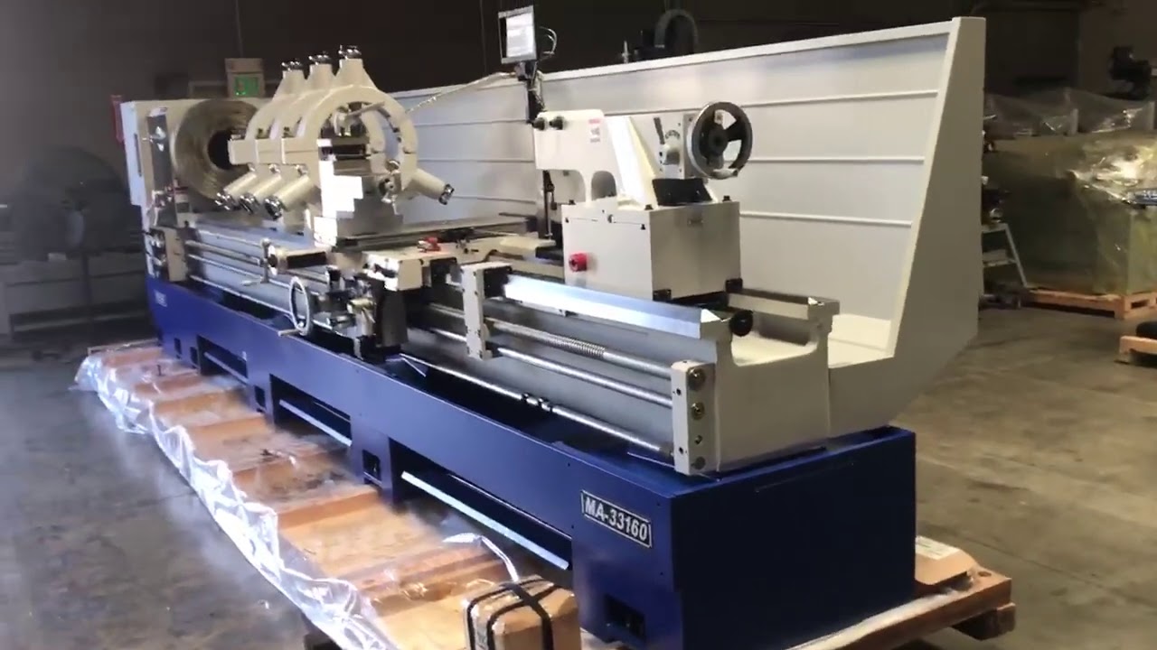 Webb Machinery MA 33160 Heavy Duty Large Swing Big Bore Lathe - YouTube