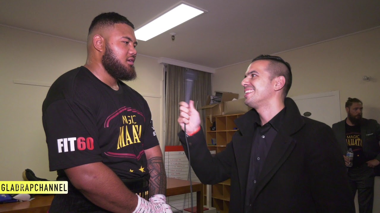 Post Fight Interview - Patrick Mailata wins first pro boxing bout with first round TKO - YouTube