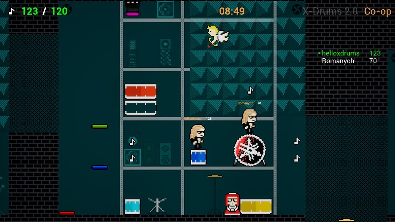 X-Drums 2.0 | Multiplayer Platformer | Co-op | Piano Map | 1 - YouTube
