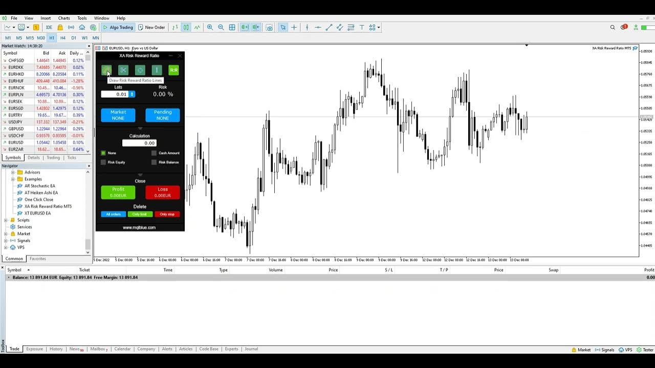 XA Risk Reward Ratio Tool MT4/MT5 | MQL BLUE - YouTube