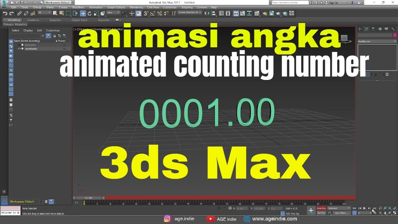 Cara Membuat Animasi Angka Counting Number Di 3Ds Max - YouTube