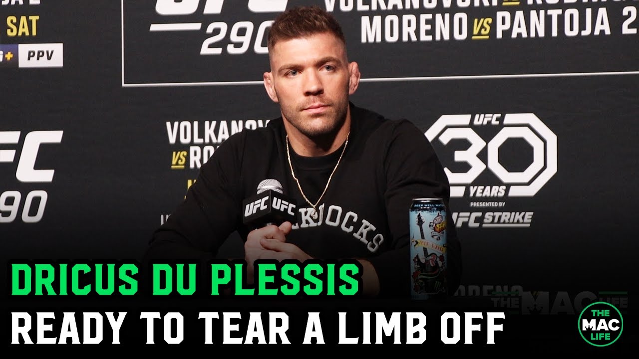 Dricus Du Plessis: 'I'll tear a limb off and hit Robert Whittaker with it to win' - YouTube