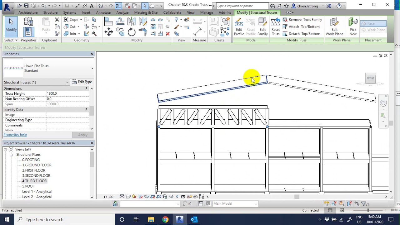 Revit structure Cơ bản 10 3 Create Truss - YouTube