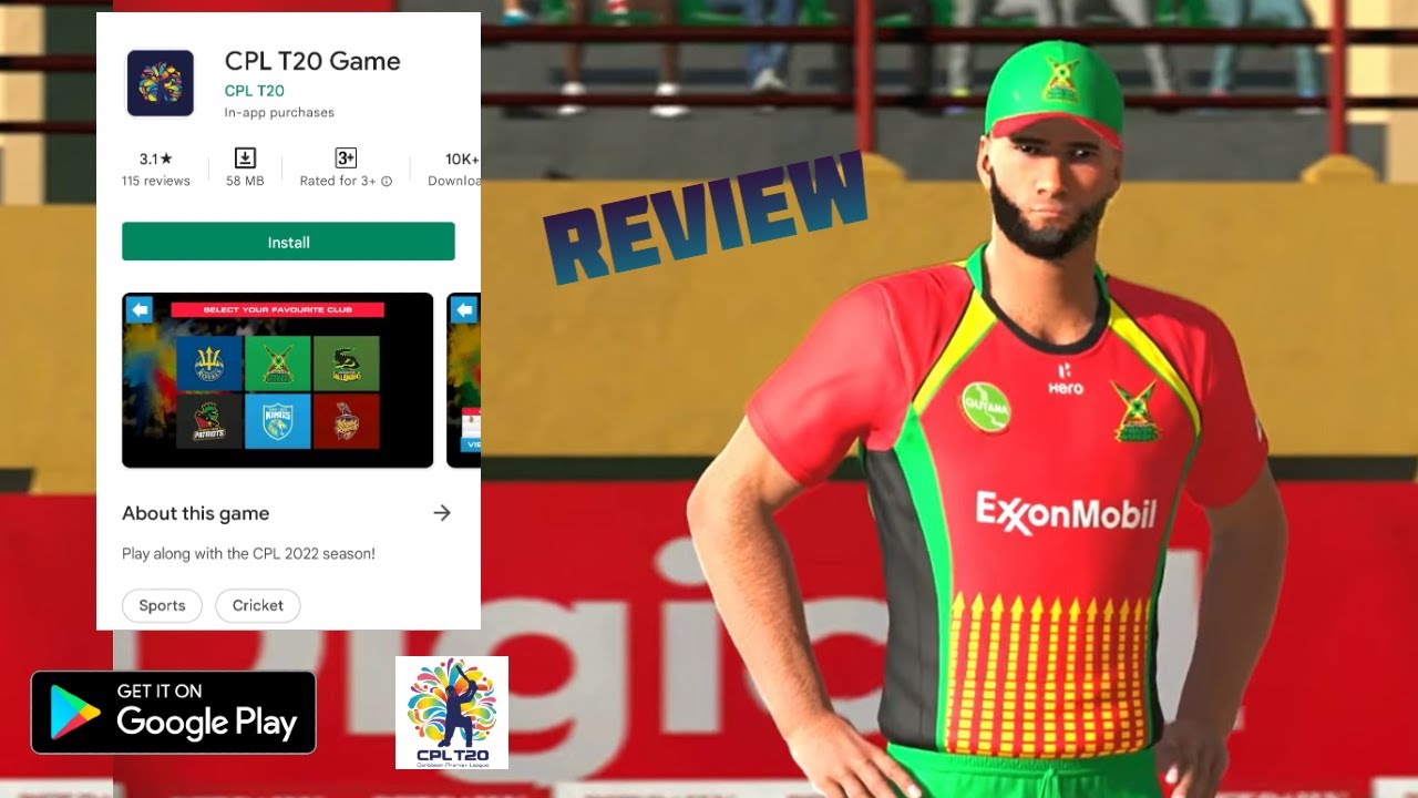 CPL T20 New Cricket Game for Mobile Android || Gameplay Review - YouTube