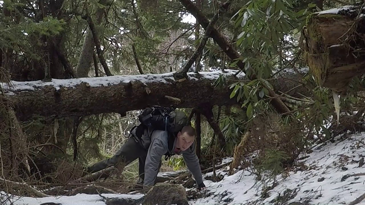 Mount Mitchell winter hike - YouTube