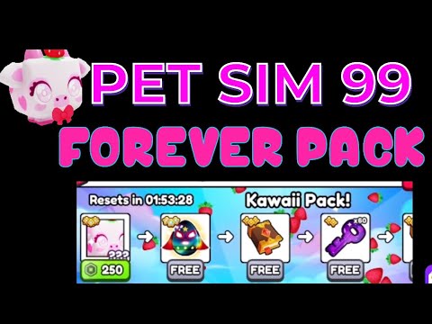 PET SIMULATOR 99 OPENING THE FOREVER PACK AND GETTING A HUGE STRAWBERRY ...
