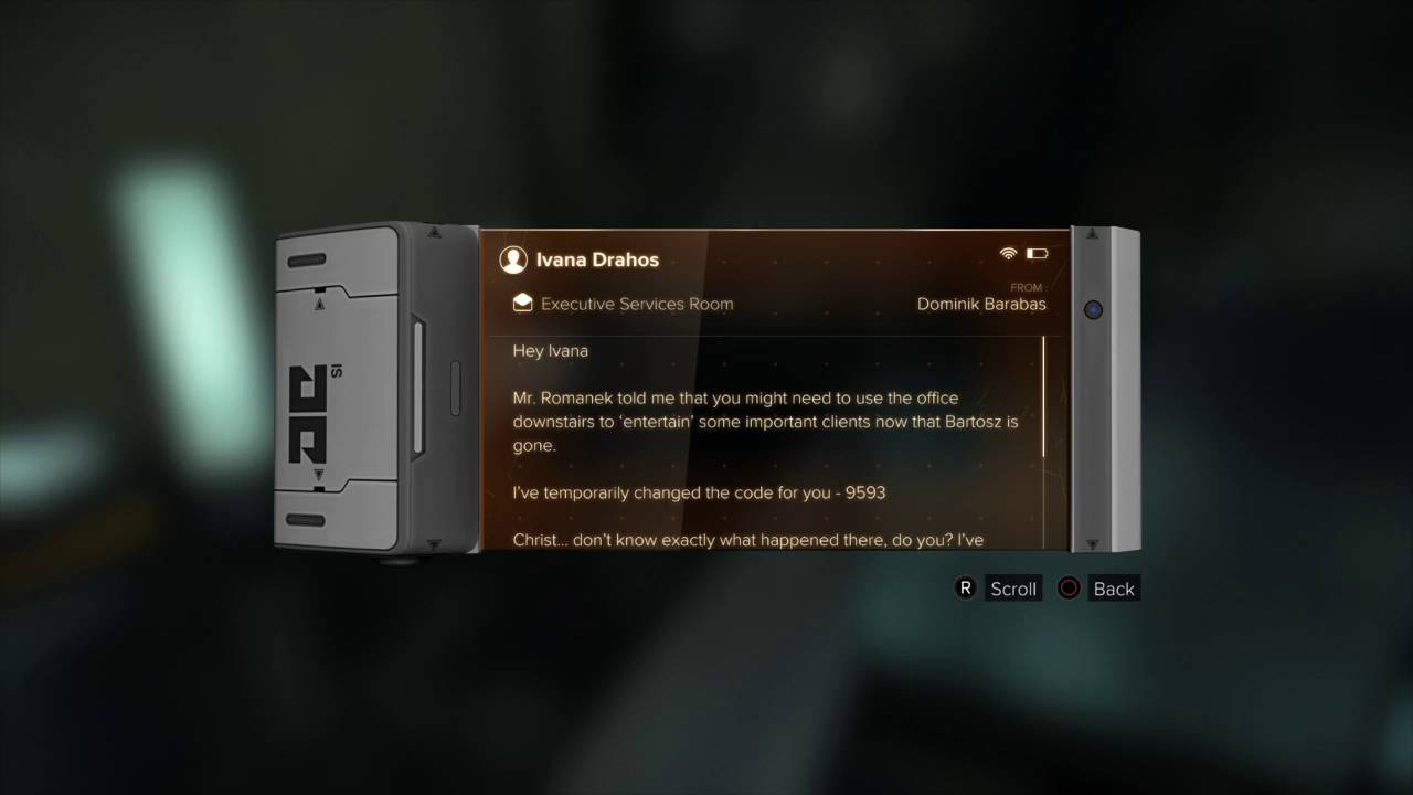 Deus Ex: Mankind Divided: Executive Services Room Pocket Secretary ...