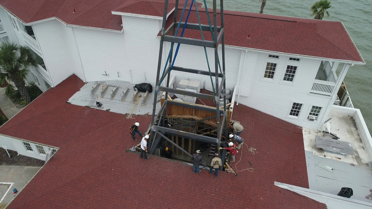 Rebuilt lighthouse installed outside Rockport Inn - YouTube