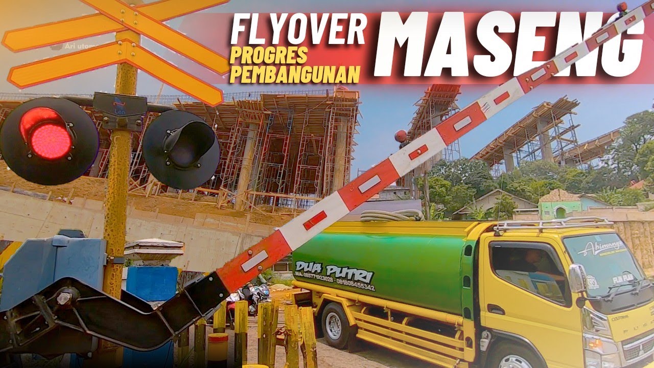 Pembangunan flyover maseng, kompilasi perlintasan kereta api bogor ...