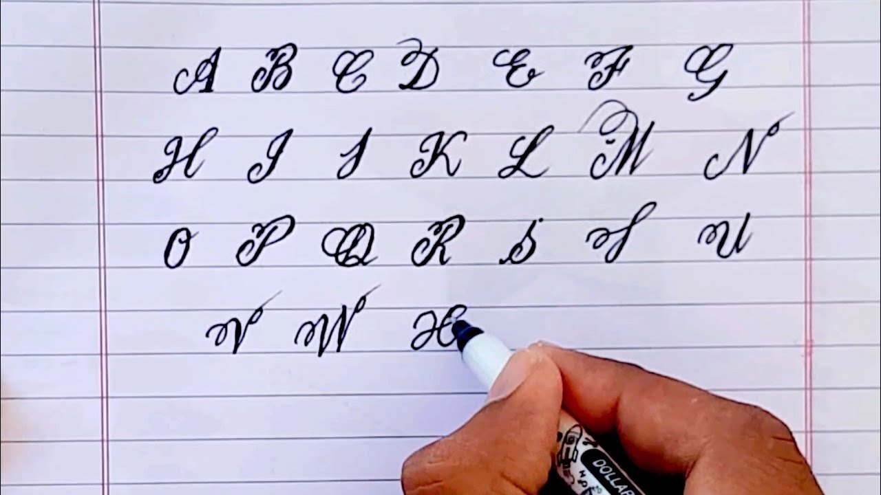 Beginners Handwriting Practice | Learn Calligraphy | Cursive Writing A ...