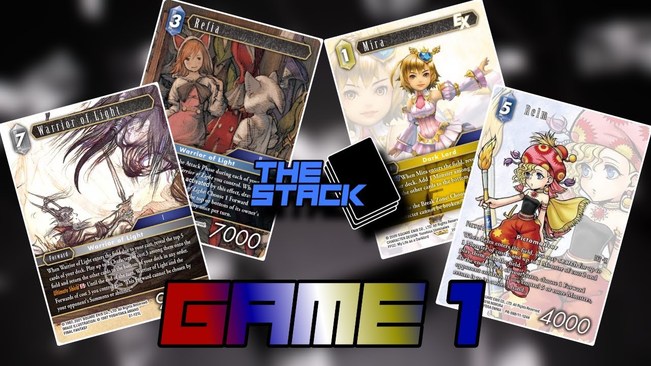 FFTCG Opus 21 | 7CP Warrior of Lights VS Earth/Water Monsters | Game 1 ...