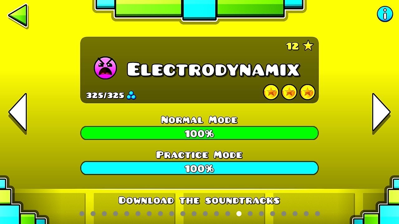 Geometry Dash Electrodynamix - Complete - YouTube