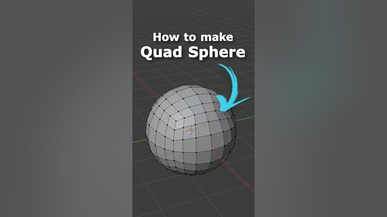 How to make a Quad Sphere in Blender #blender #cgian #3d #blenderian ...