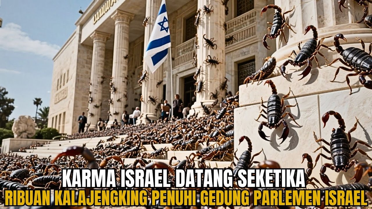 KARMA ISRAEL !!! RIBUAN KALAJENGKING PENUHI GEDUNG PARLEMEN ISRAEL ...