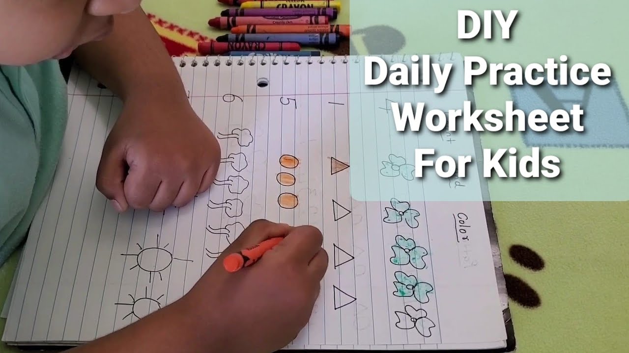 Daily Learning Activity Sheet for kids | DIY Worksheet for preschoolers ...