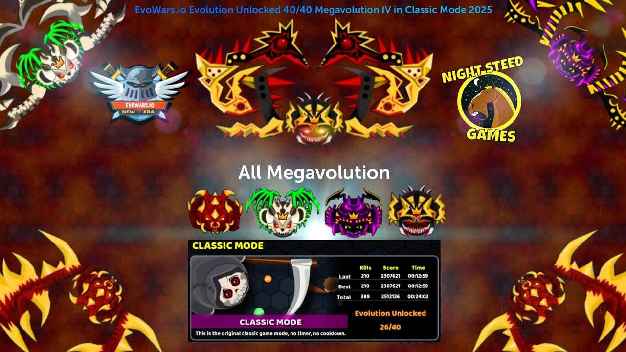 EvoWars.io Evolution Unlocked 40/40 [MEGAVOLUTION IV] in Classic Mode ...