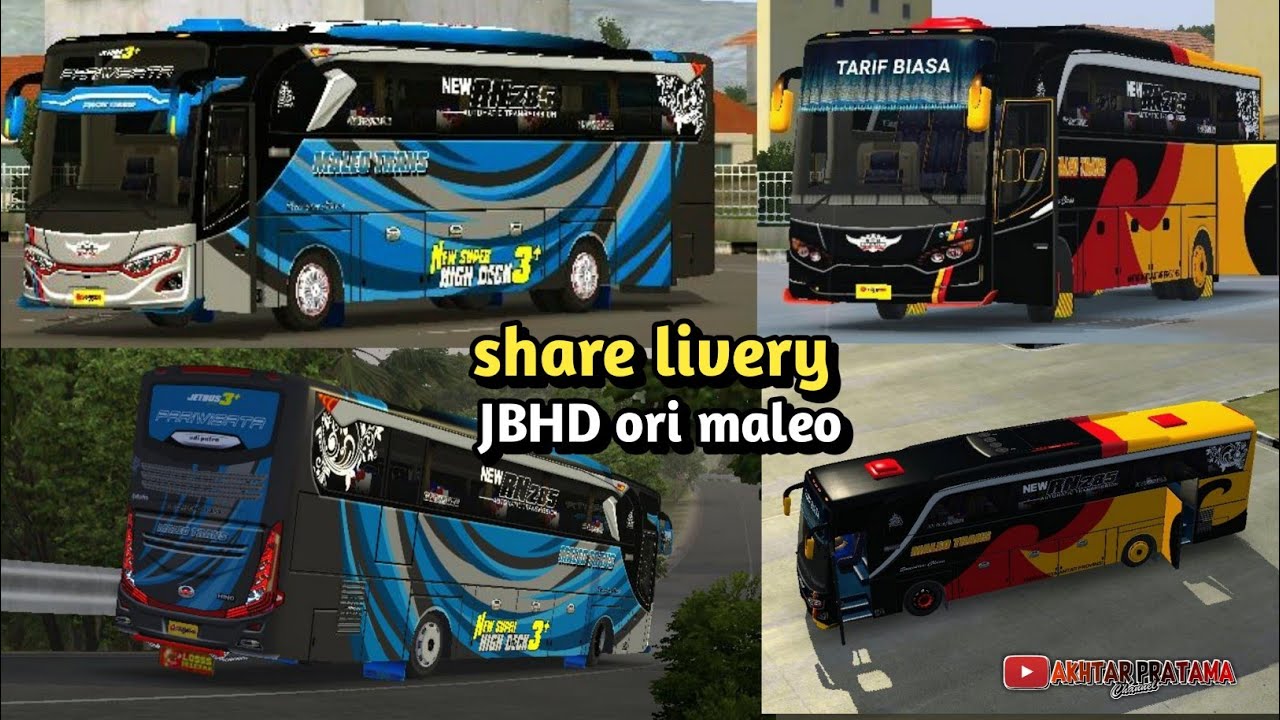SHARE 2 LIVERY BUSSID HD ORI MALEO - YouTube