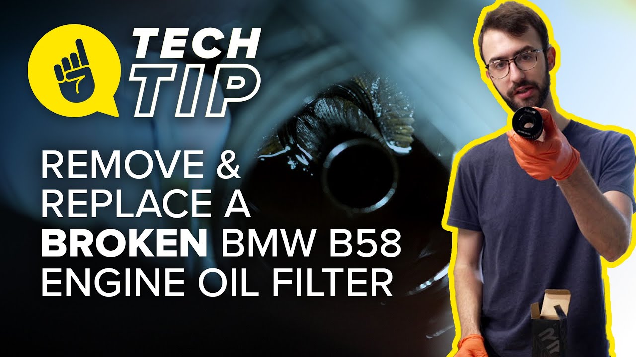 How To Remove & Replace A Broken BMW B58 Engine Oil Filter - YouTube