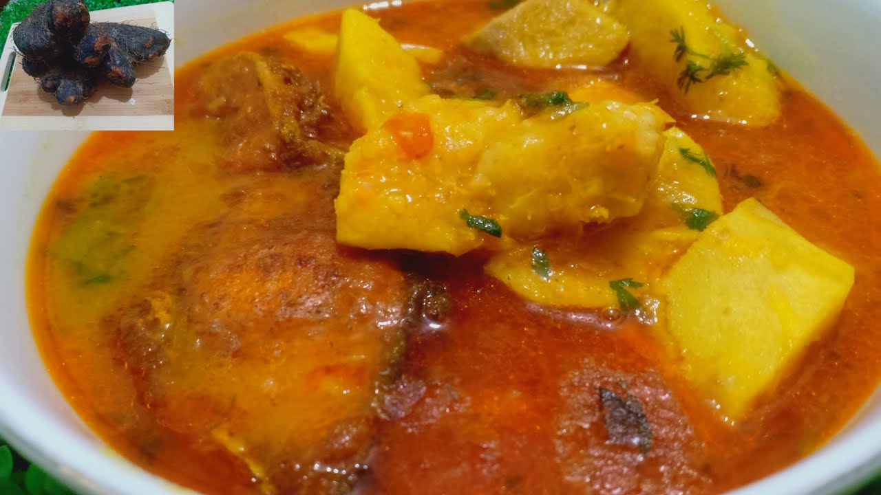 মাটির নিচে আলু দিয়ে মাছের ঝোল মেটে আলু রেসিপি | মাটির নিচের আলুর ...