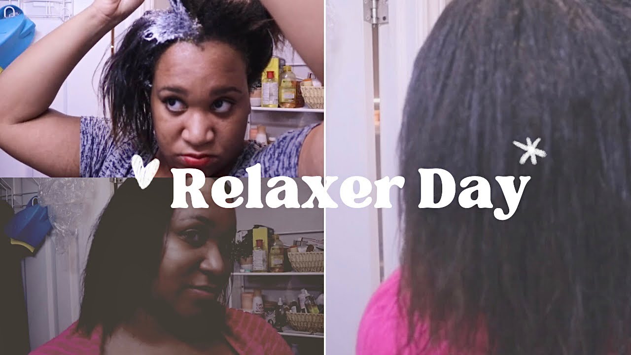 Relaxer Day| How to self relax at home |Relaxer Touch up #relaxedhair # ...