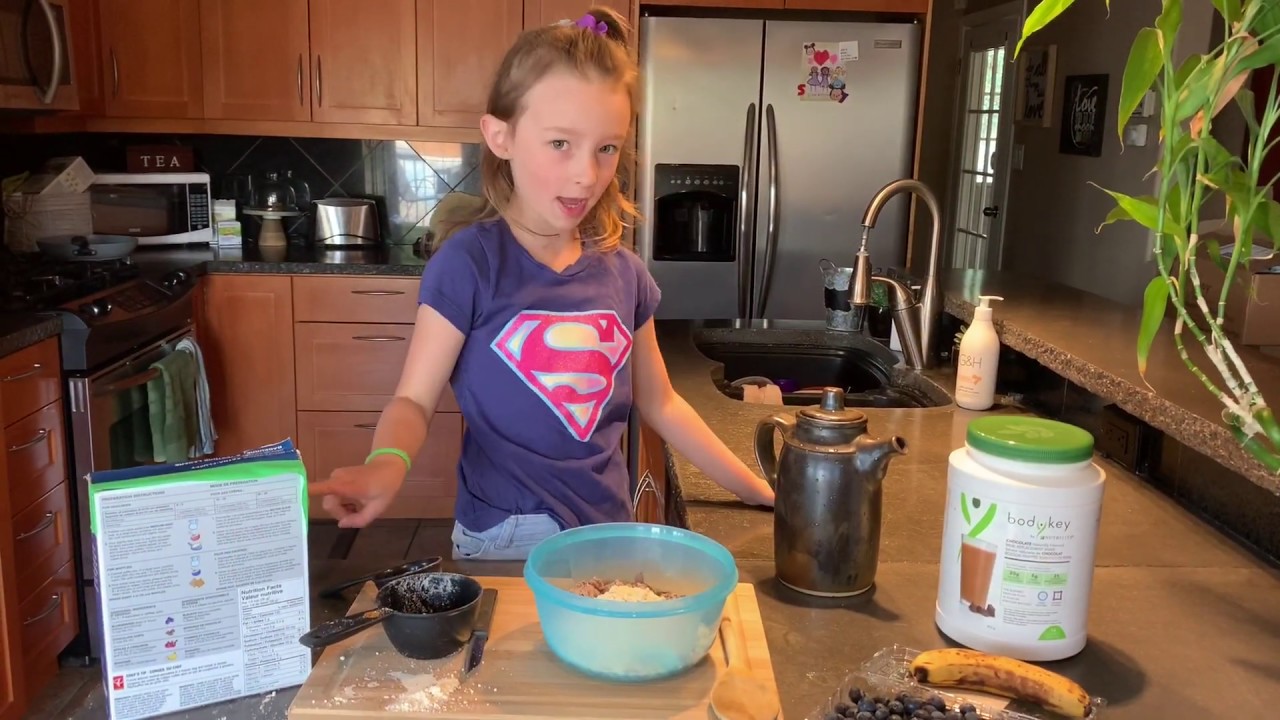 Chef Aaliyah’s Cooking Show- Chocolate Blueberry Banana Pancakes - YouTube