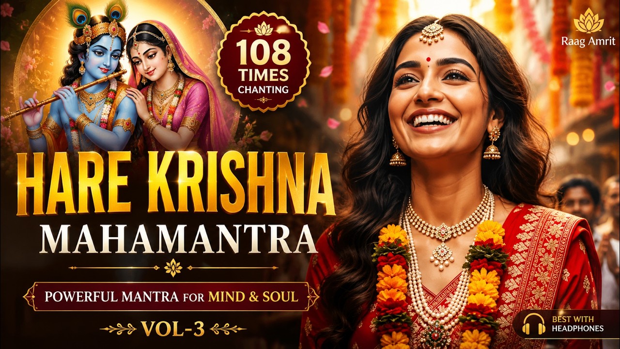 Hare Krishna Hare Rama Mahamantra (108 Times) | Powerful Devotional ...