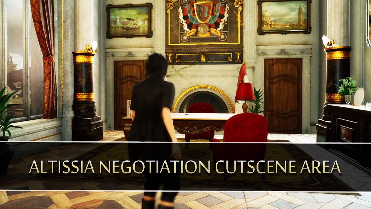 FINAL FANTASY XV | Altissia Negotiation Cutscene Area Exploration - YouTube