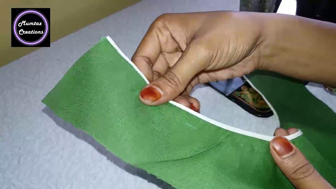 How to apply piping V Neck|| Piping with Easy Method - YouTube