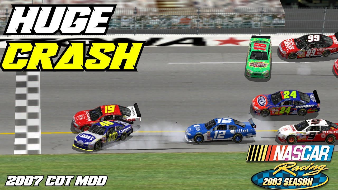 HUGE CRASH On The Last Lap At DAYTONA! NASCAR Racing 2003 Season | 2007 ...
