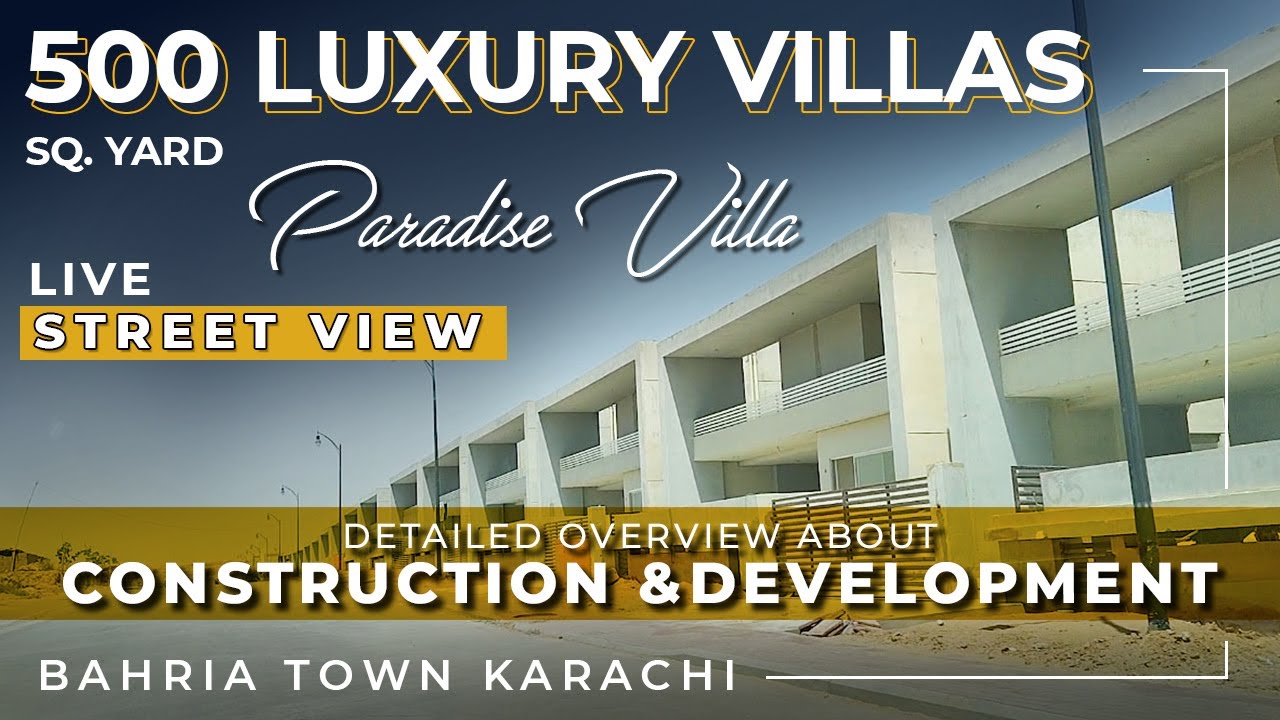 paradise villa bahria town | latest update live street tour | bahria ...