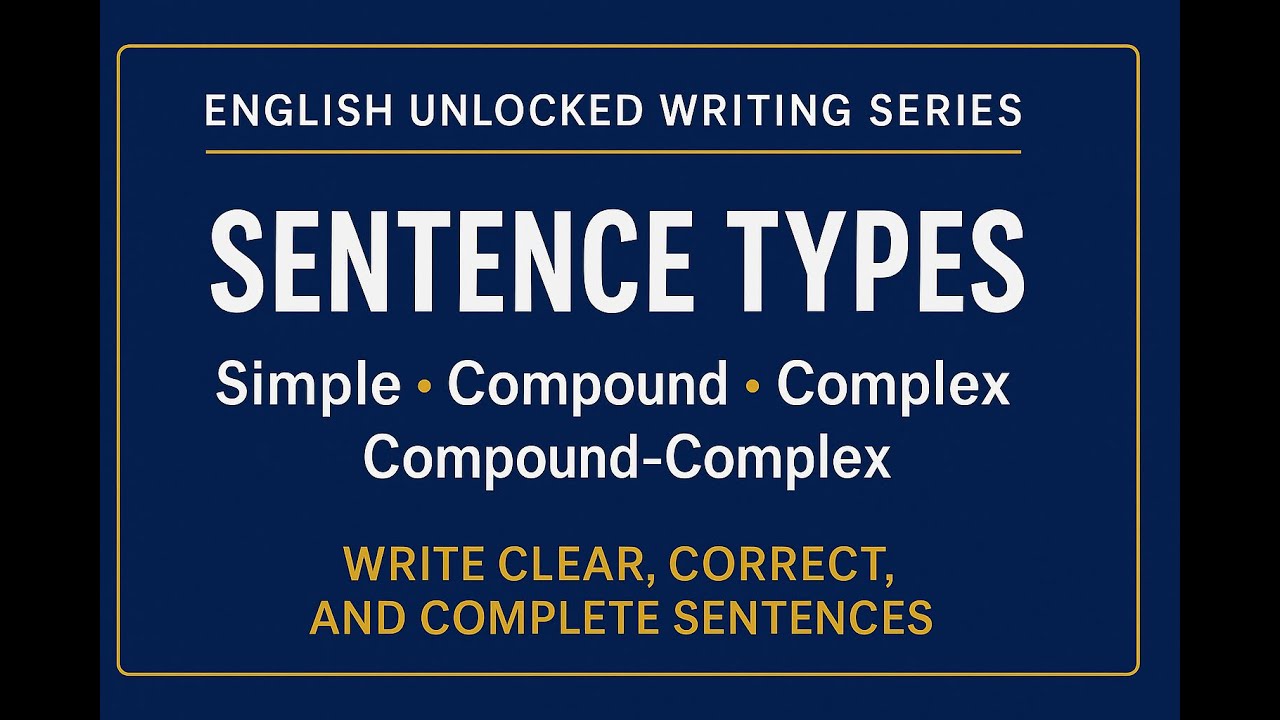 Sentence Types in English—Simple, Compound, Complex & Compound-Complex ...