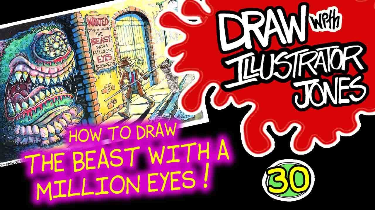 #LearnToDraw THE BEAST WITH A MILLION EYES! #Scribble Sketch #cartoon # ...