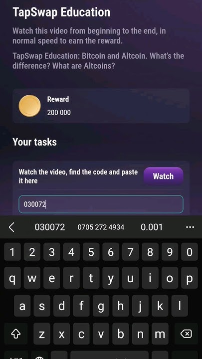 TAPSWAP CODE FOR 3RD JULY 2024 #tapswap #tapswapcode #cryptoairdrop #memecoin #crypto - YouTube