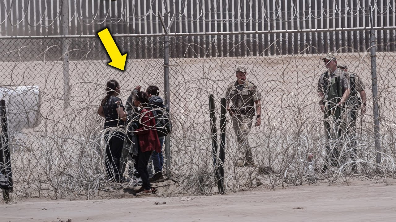 Migrant Family Stopped While Trying to Hop Border Wall at Texas-Mexico ...