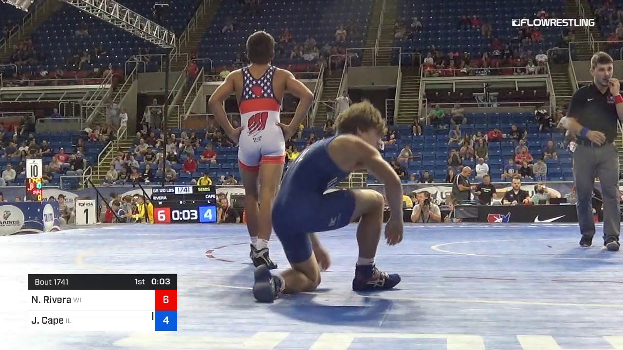 120 Lbs Semis Nicolar Rivera Wisconsin Vs Joey Cape Illinois - YouTube