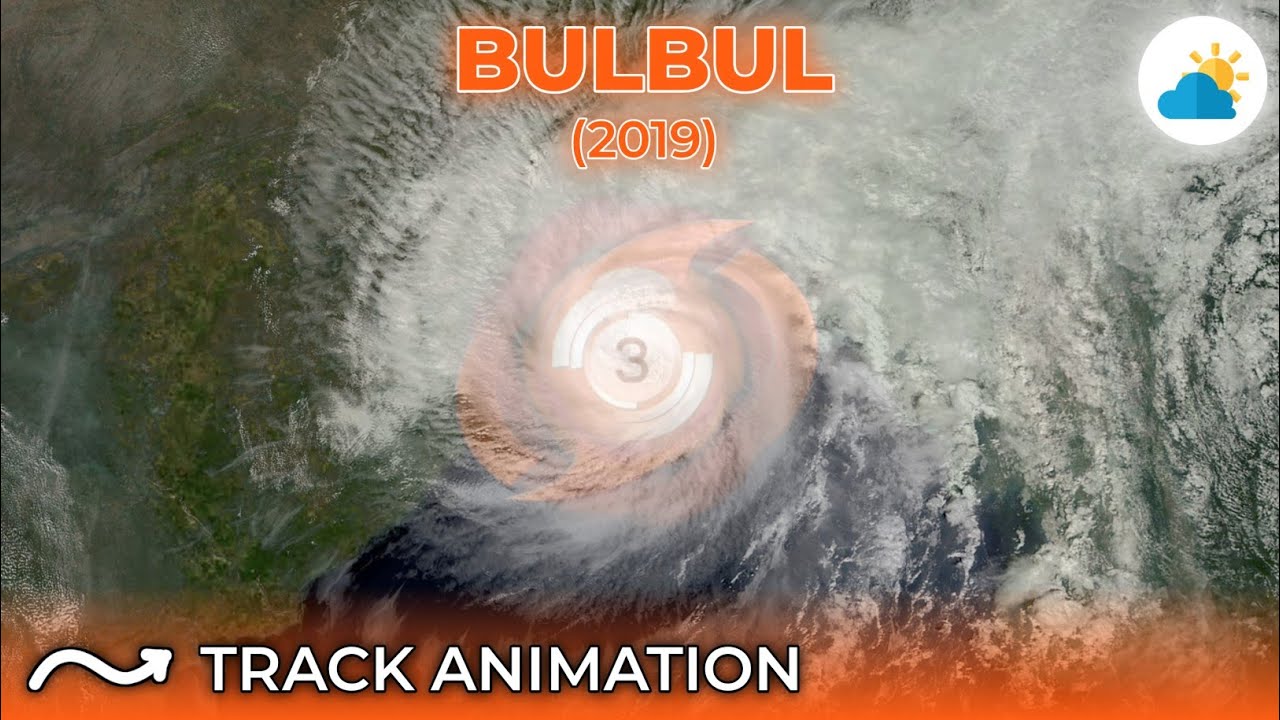 The Track Of Cyclone Bulbul (2019) - YouTube