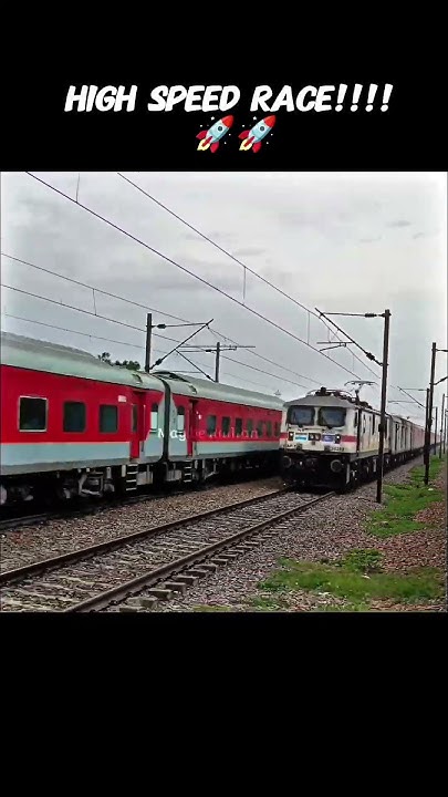 Passenger train parallel race#shorts #dieselengine #parallelrace #viral #trending - YouTube
