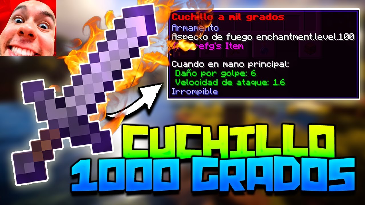 COMO HACER el CUCHILLO A MIL GRADOS de Thegrefg en MINECRAFT 1.16 ...