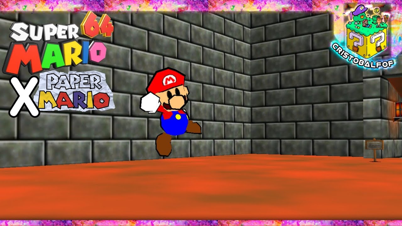⭐Super Mario 64 - Skin Paper Mario 3D - Rom Hack | CristobalFOF Games ...