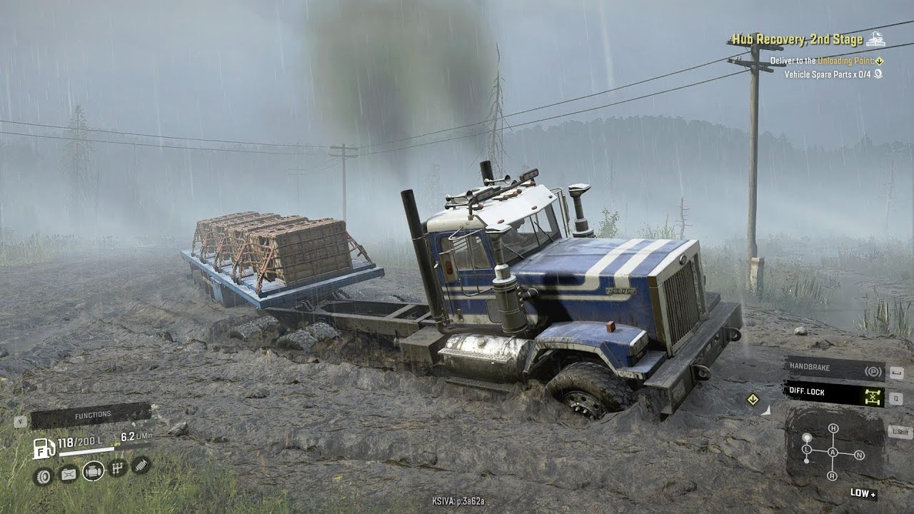 Truck driver struggle in snow runner - YouTube