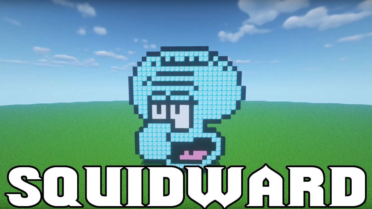 Squidward [Spongebob Squarepants] - Minecraft Pixel Art [#55] - YouTube