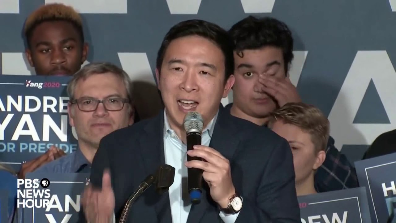 Andrew Yang Touching Speech Announcing Suspension of Campaign - YouTube