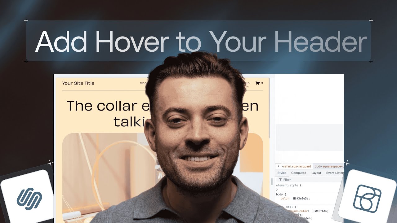 Add Hover Animation to Header Links on Squarespace Website - YouTube