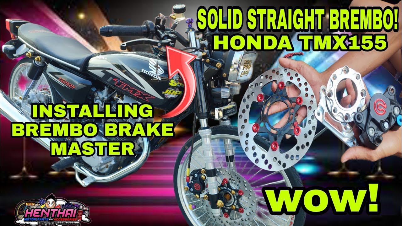 Intalling Brembo brake master brembo Front caliper- HONDA TMX 155 - YouTube