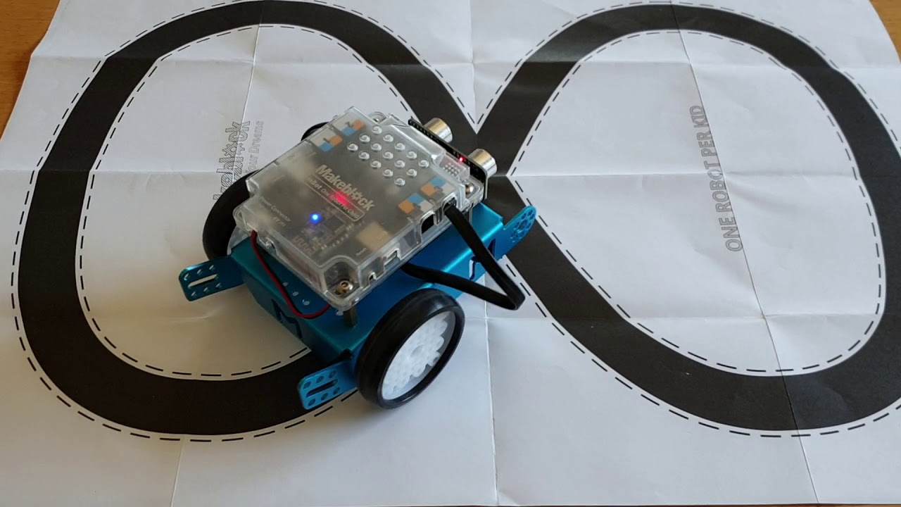 mBot-suiveur de ligne 1 - YouTube