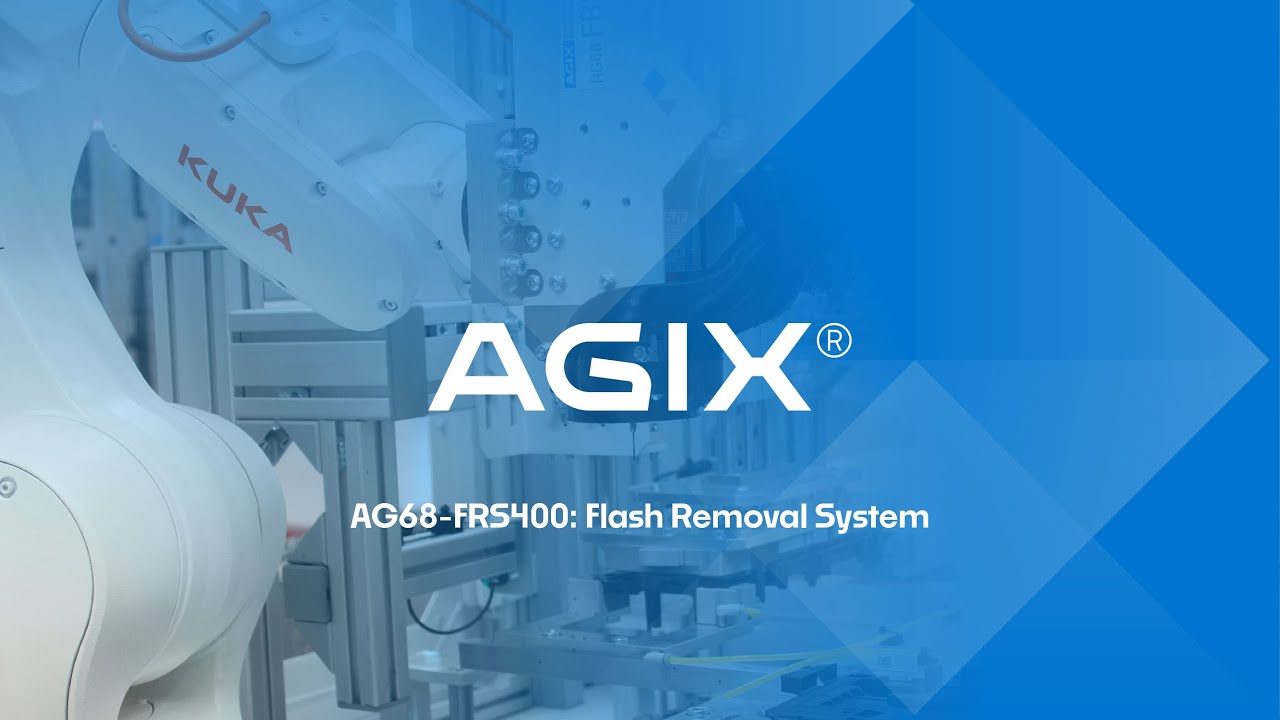 Robotic cell grinding plastic parts |AGIX AG68 - FRS400 - YouTube