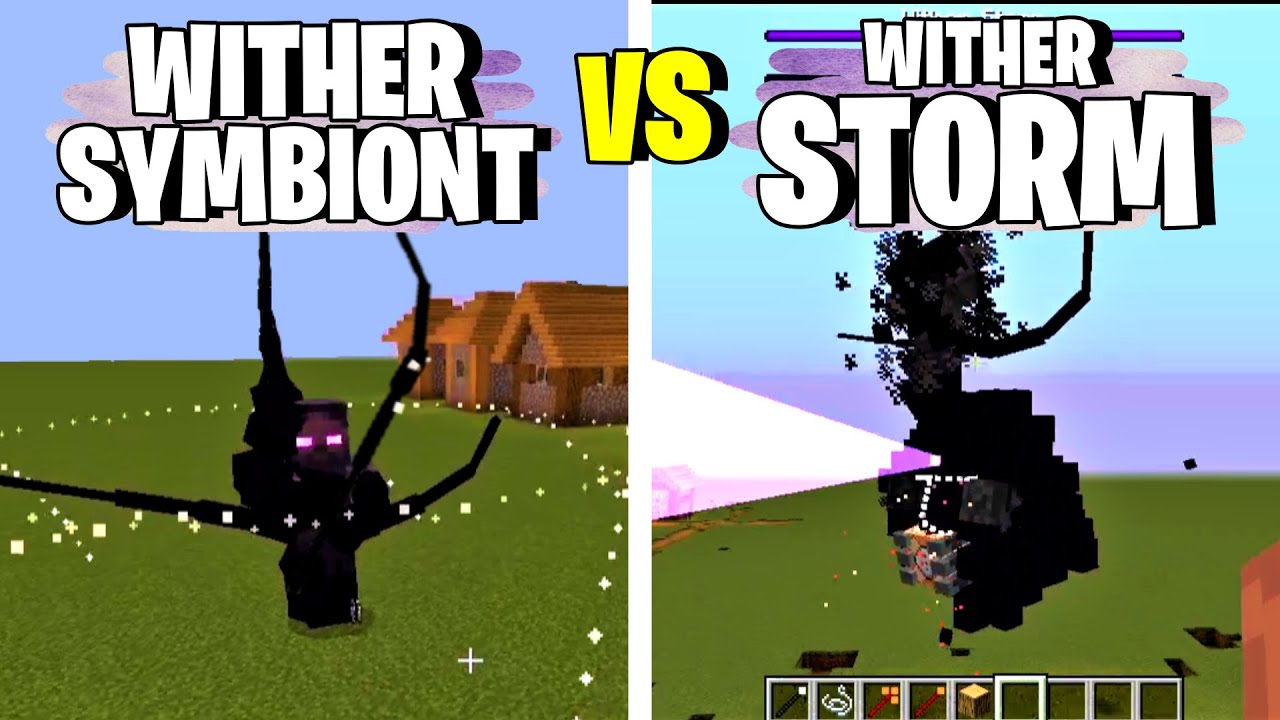 Wither Symbiont battles with wither storm in Minecraft || wither storm ...