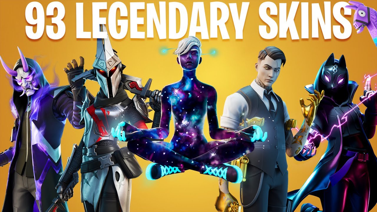 FORTNITE ALL LEGENDARY SKINS (All 13 Season Skins) - YouTube