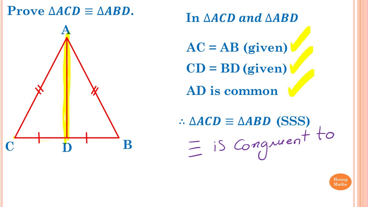 Congruent Triangles Prove part 1 - YouTube